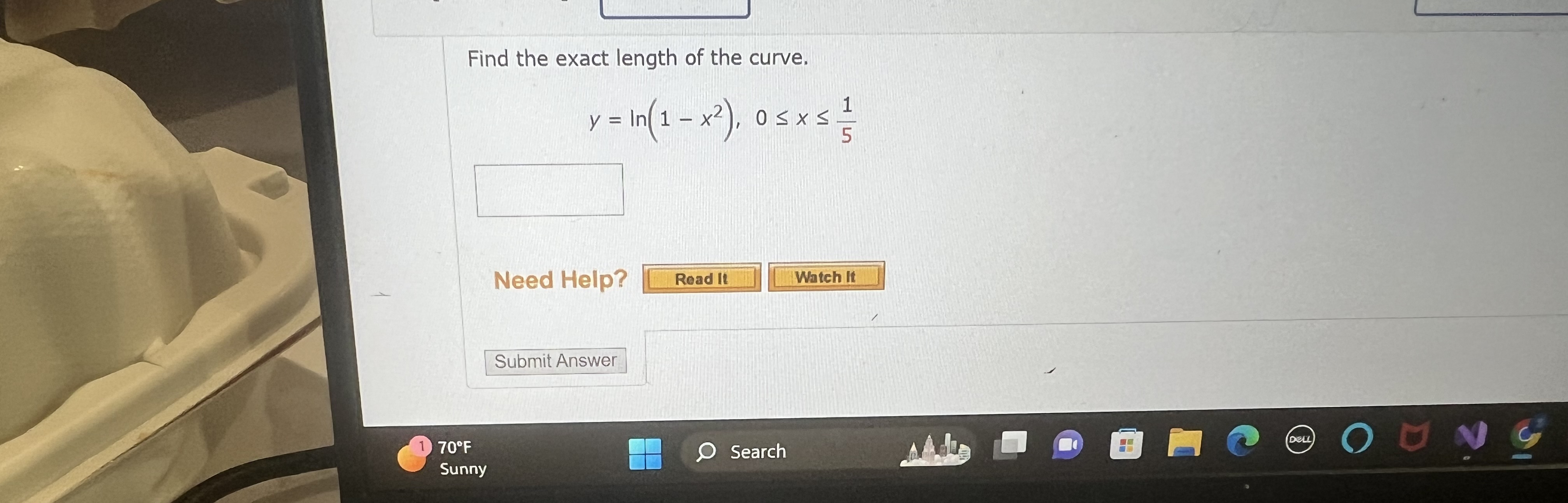 Solved Find the exact length of the curve. y=ln(1−x2),0≤x≤51 | Chegg.com