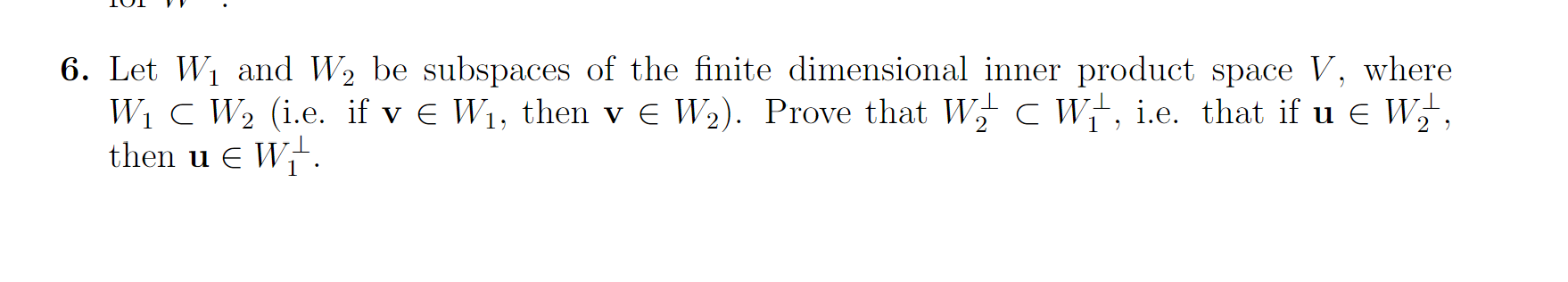 Solved Let W1 And W2 Be Subspaces Of The Finite Dimensional 7767