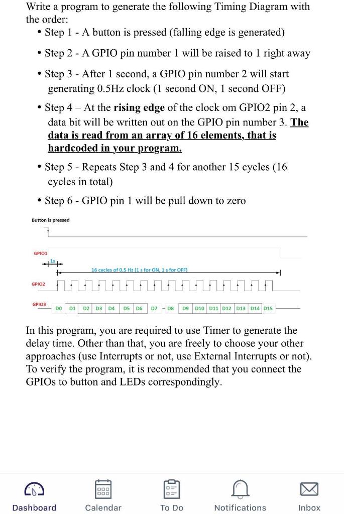 Solved It is required to use atmel studio and use timer to | Chegg.com