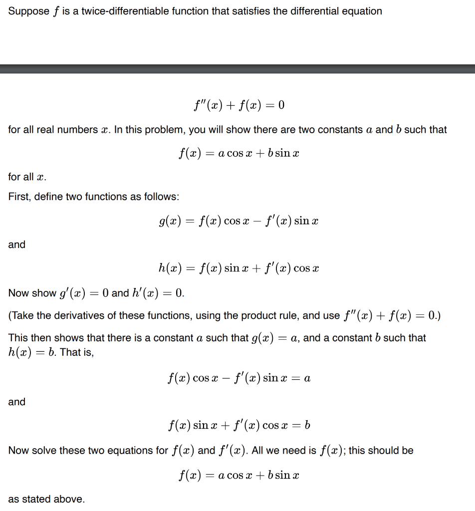Solved Suppose f is a twice-differentiable function that | Chegg.com