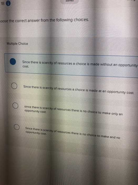 Solved 18 oose the correct answer from the following choices | Chegg.com
