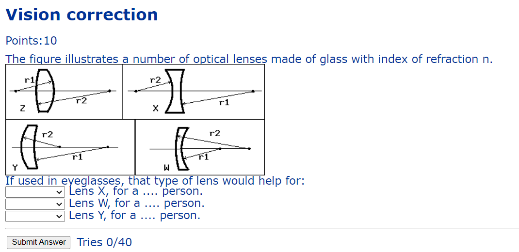 Solved Vision correction Points:10 The figure illustrates a | Chegg.com
