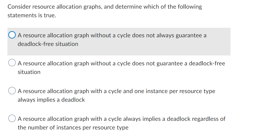 Solved Consider resource allocation graphs, and determine | Chegg.com