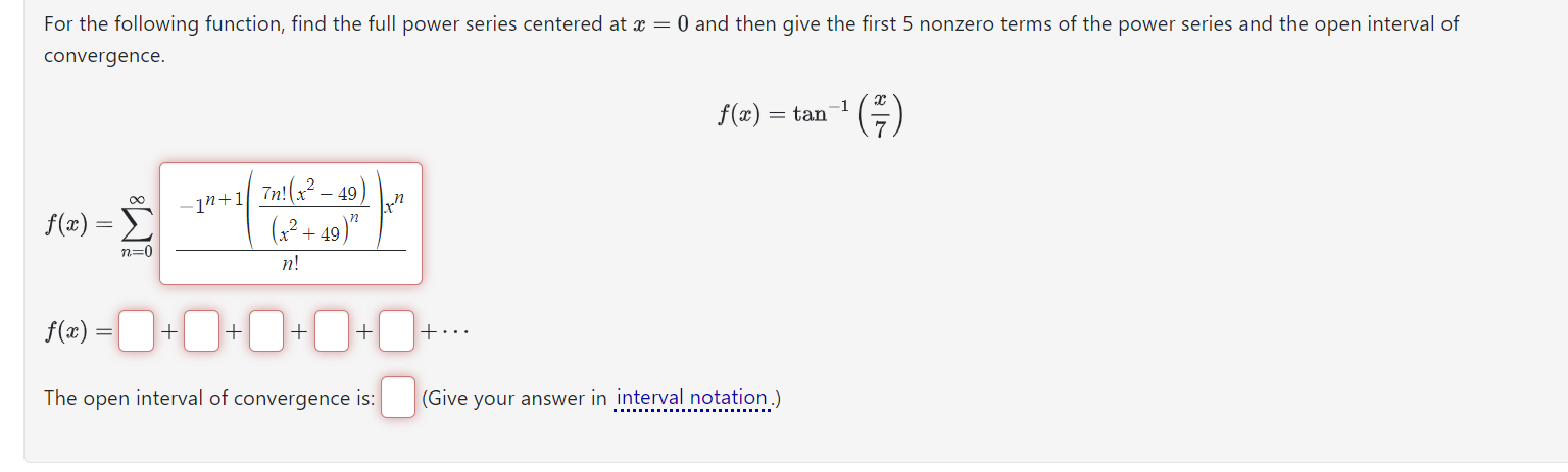 Solved For the following function, find the full power | Chegg.com
