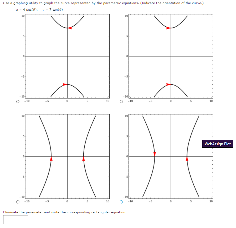Solved Use a graphing utility to graph the curve represented | Chegg.com