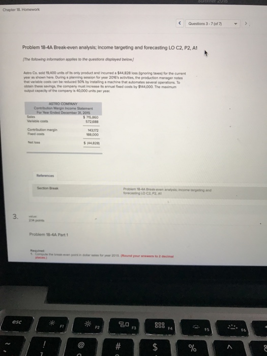 Solved Chapter 18. Homework Questions 3-7(o 7) Problem 18-4A | Chegg.com