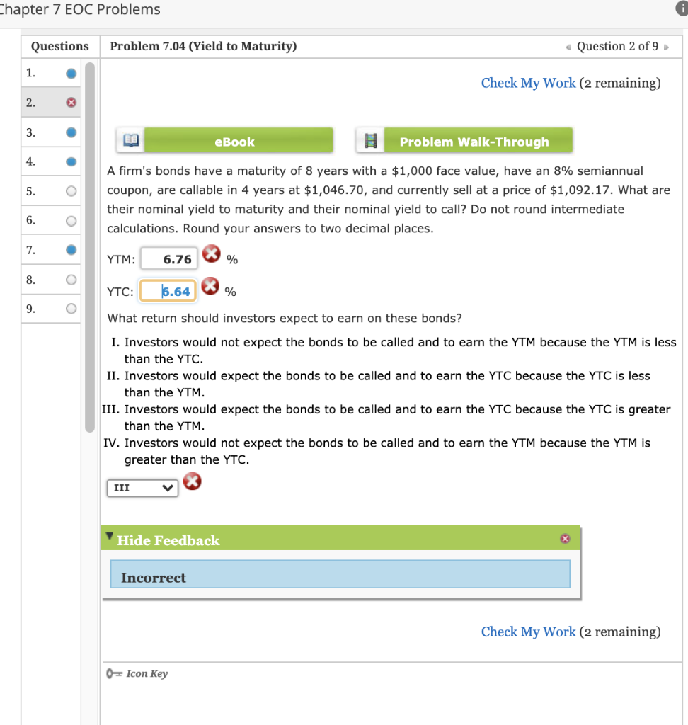 Solved Chapter 7 EOC Problems Questions Problem 7.04 (Yield | Chegg.com