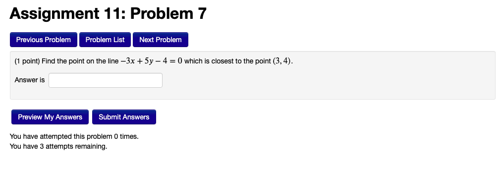 Solved Assignment 11: Problem 9 Previous Problem Problem | Chegg.com