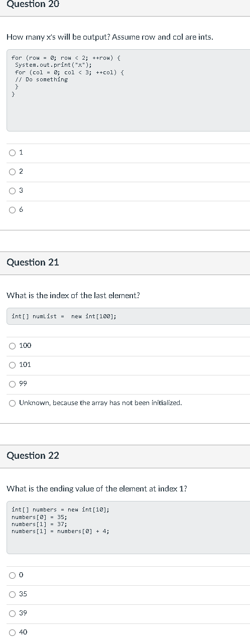 Solved What is the output if count is 3 ? for (i= count; | Chegg.com