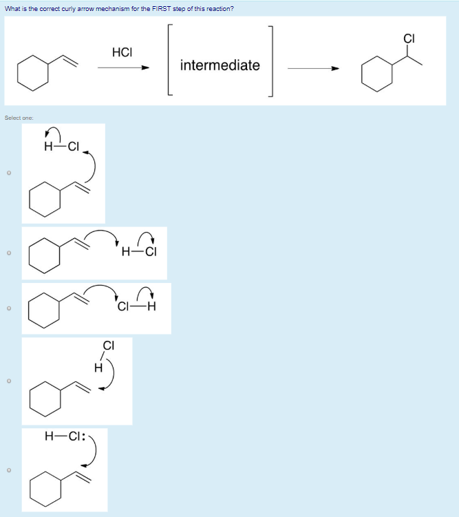 Solved What is the correct curly arrow mechanism for the | Chegg.com