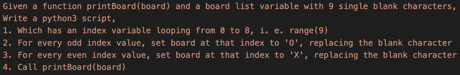 Solved Given A Function Printboardboard And A Board List 