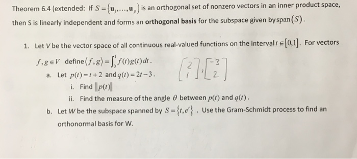 Solved Linear Algebra - Inner product spaces (problem in | Chegg.com