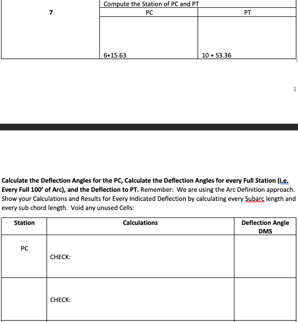 Compute the Station of PC and PT PC 7 PT 6+15.63 10 + | Chegg.com