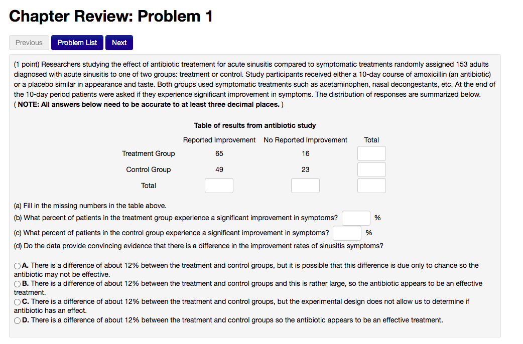 Solved Chapter Review: Problem 1 Previous Problem List Next | Chegg.com