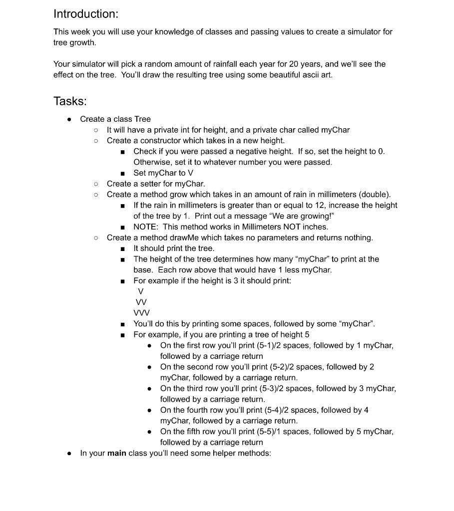 Solved troduction: nis week you will use your knowledge of | Chegg.com