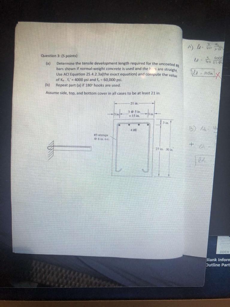 Solved A) li sood Question 3 (5 points) (a) Determine the | Chegg.com