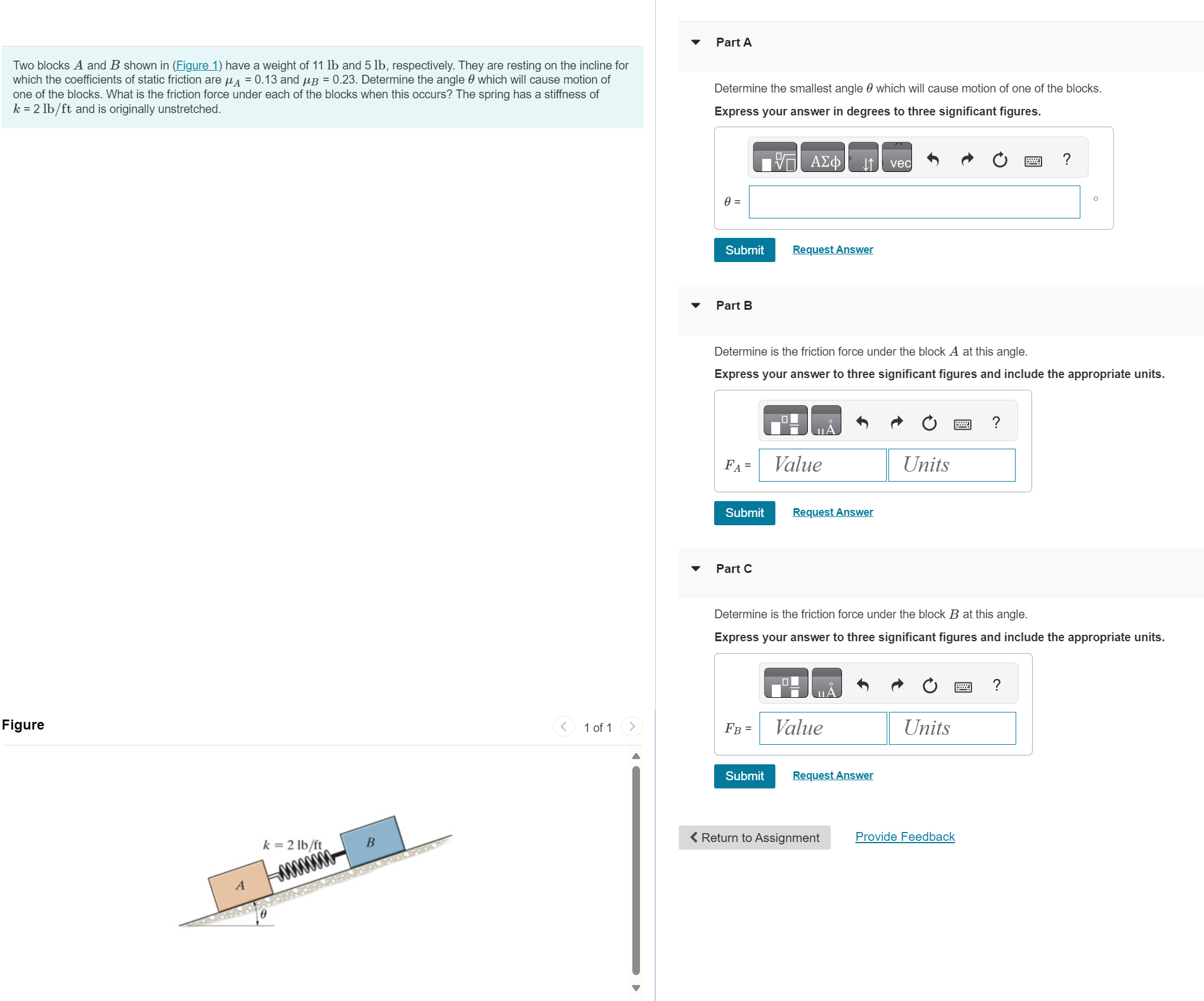 Solved Two blocks A and B ﻿shown in (Figure 1) ﻿have a | Chegg.com