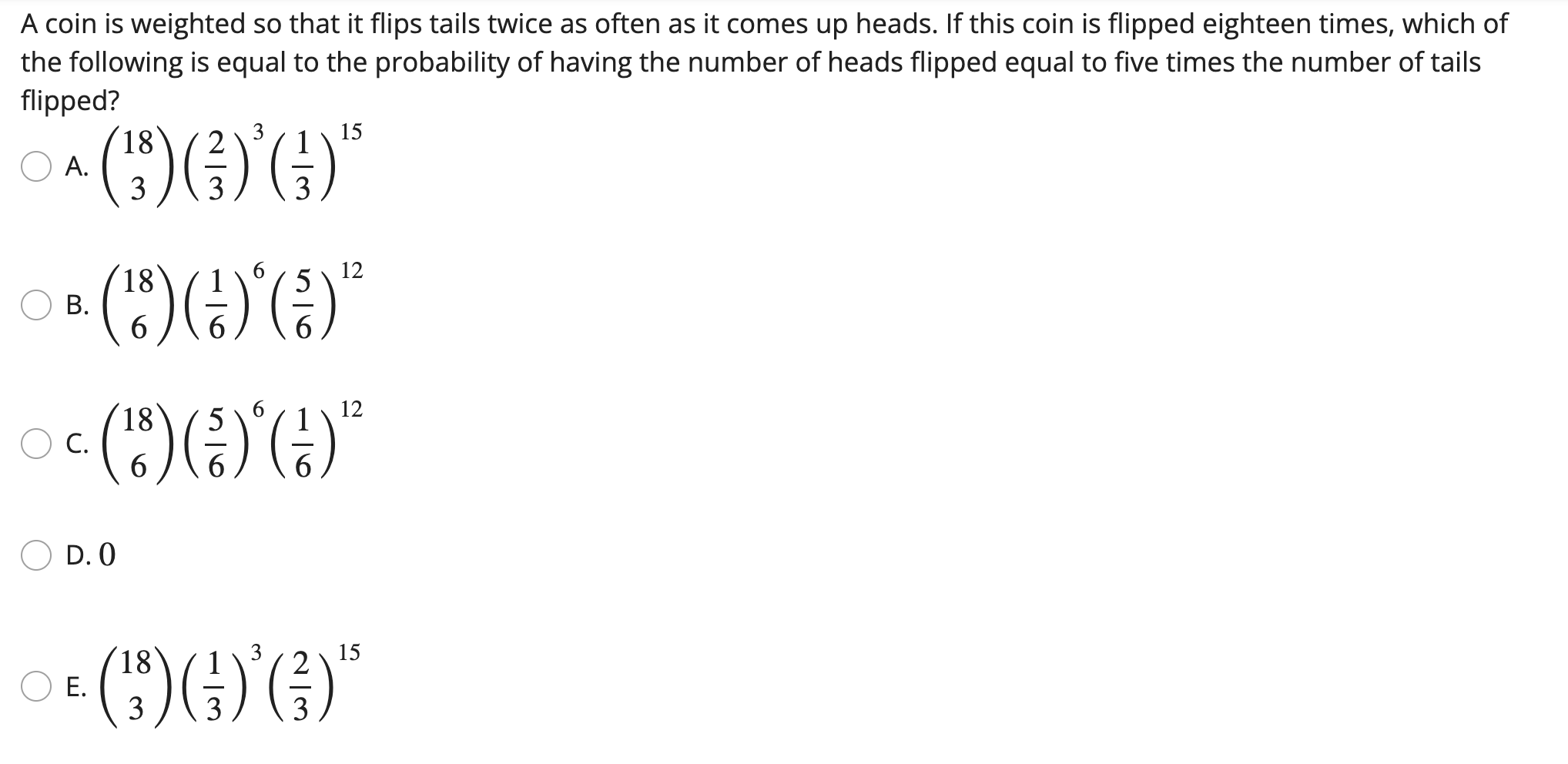 Solved A coin is weighted so that it flips tails twice as | Chegg.com