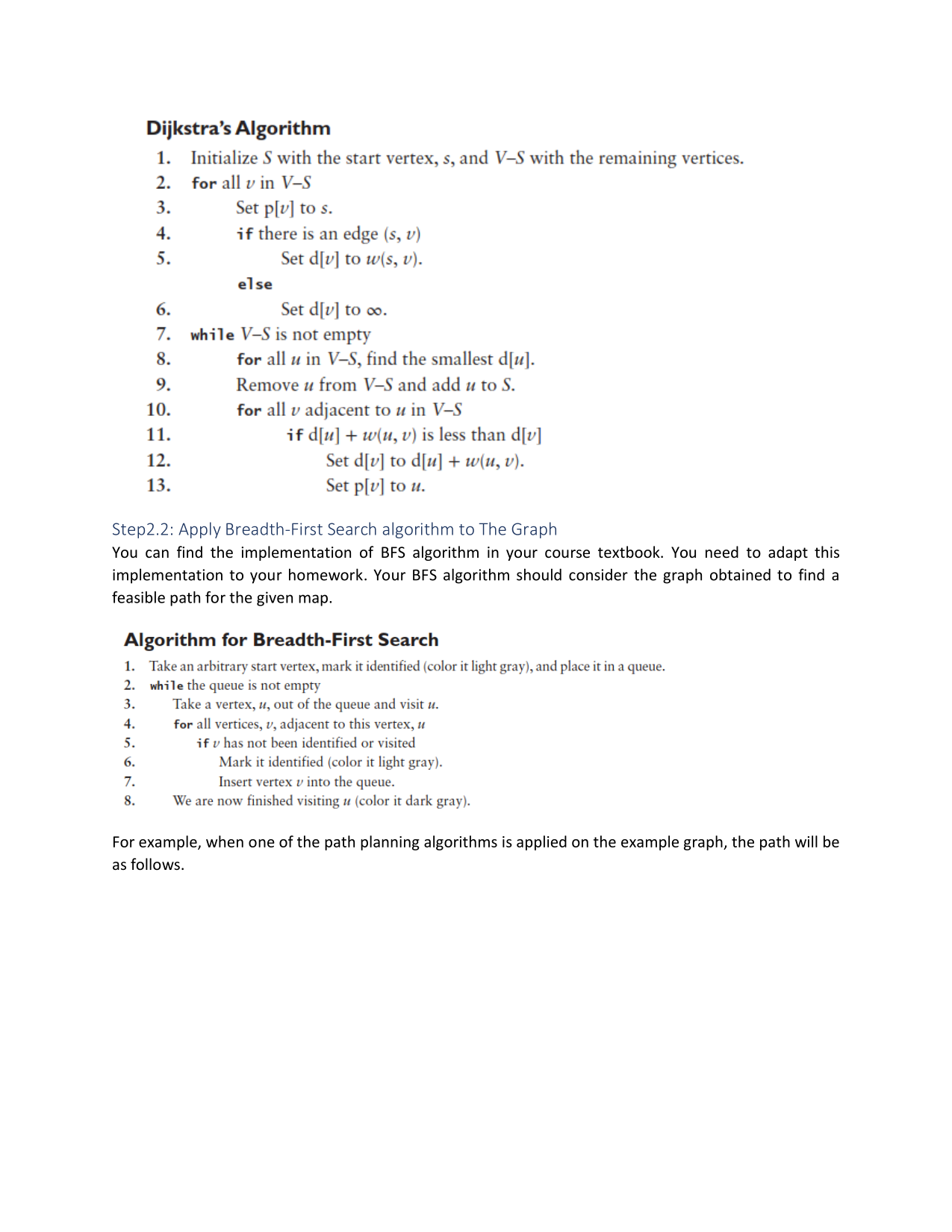 Solved You are asked to design and implement a path planning | Chegg.com