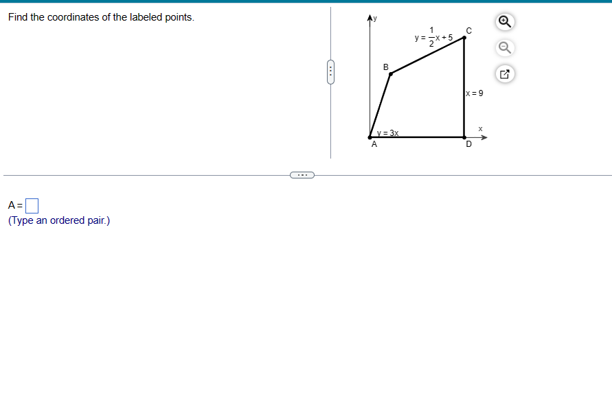 Solved Find the coordinates of the labeled points. A= (Type | Chegg.com