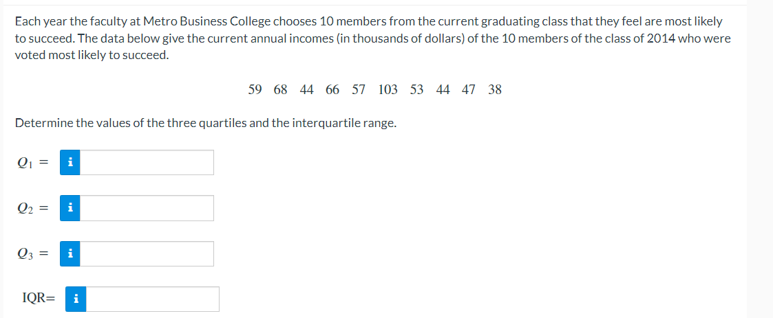 Solved Each year the faculty at Metro Business College | Chegg.com