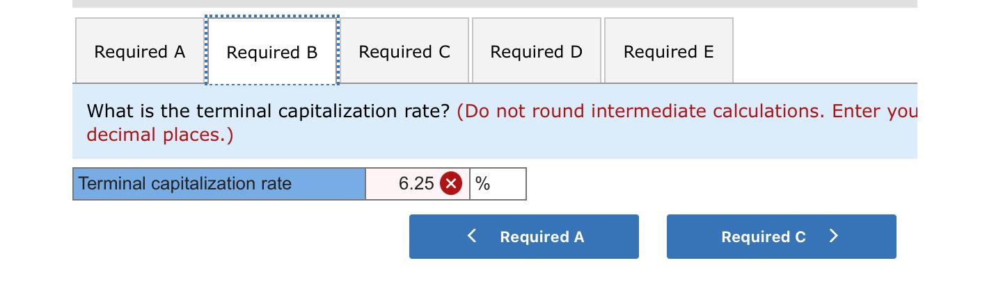 What is the terminal capitalization rate? (Do not | Chegg.com