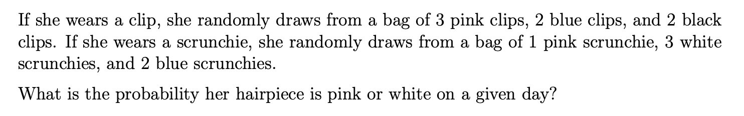 Solved 5. Color Conundrum [11 po1nts ] Each day Regan either | Chegg.com