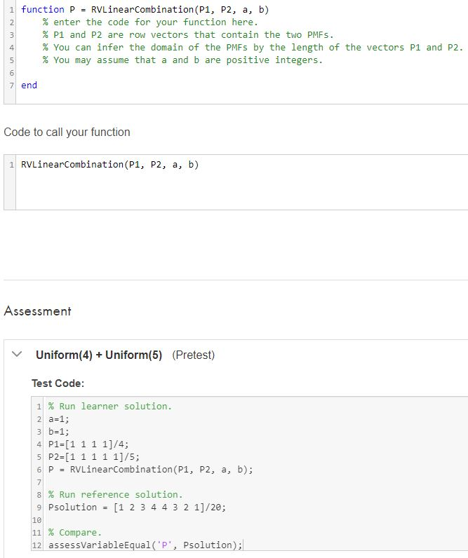 MATLAB and stats/possibilities help: Linear | Chegg.com