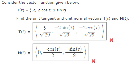 Solved Consider the vector function given below. r(t) = (5t, | Chegg.com