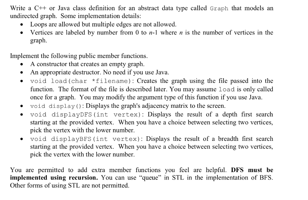 Solved Write a C++ or Java class definition for an abstract | Chegg.com