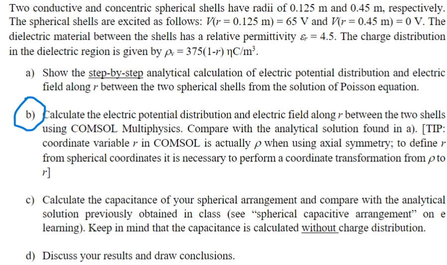 Two conductive and concentric spherical shells have | Chegg.com