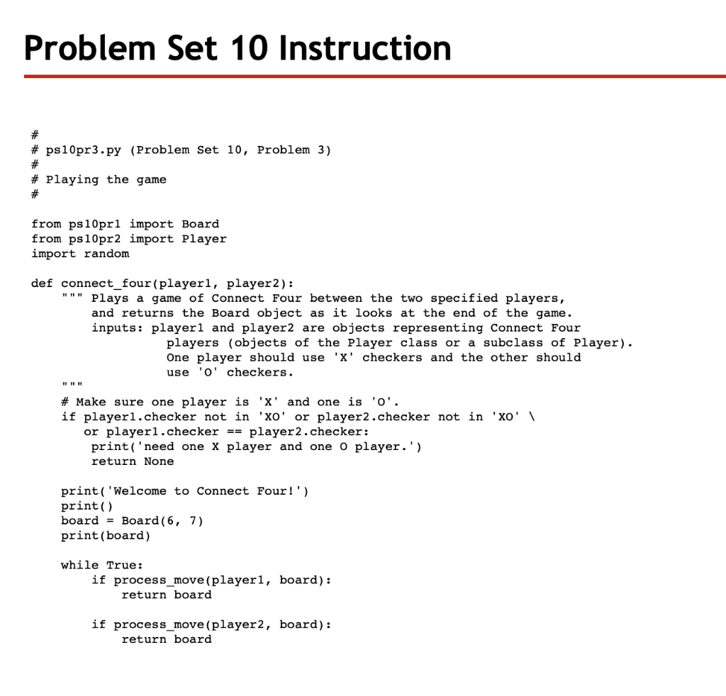 Problem 3: Playing the game! 30 points; | Chegg.com