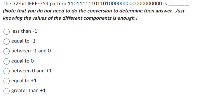Solved The 32-bit IEEE-754 pattern | Chegg.com