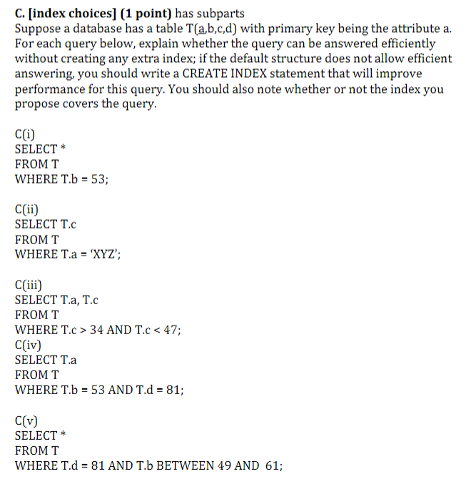 Solved C. [index choices] (1 point) has subparts Suppose a | Chegg.com