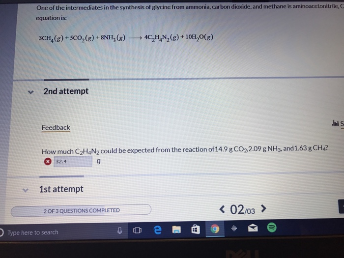 Solved One of the intermediates in the synthesis of glycine | Chegg.com
