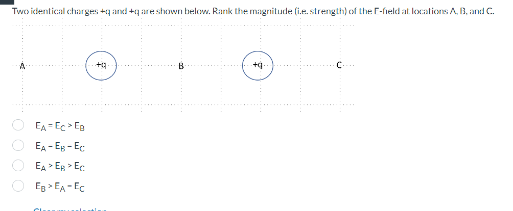 Solved EA=EC>EBEA=EB=ECEA>EB>ECEB>EA=EC | Chegg.com