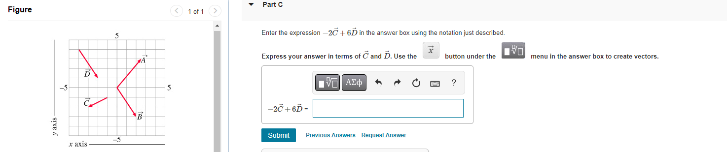 Solved Figure y axis - Ď C x axis 5 -5 A B 5 1 of 1 Part C | Chegg.com