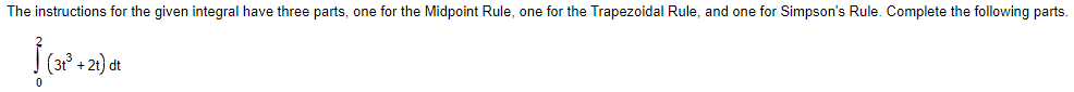 Solved The instructions for the given integral have three | Chegg.com