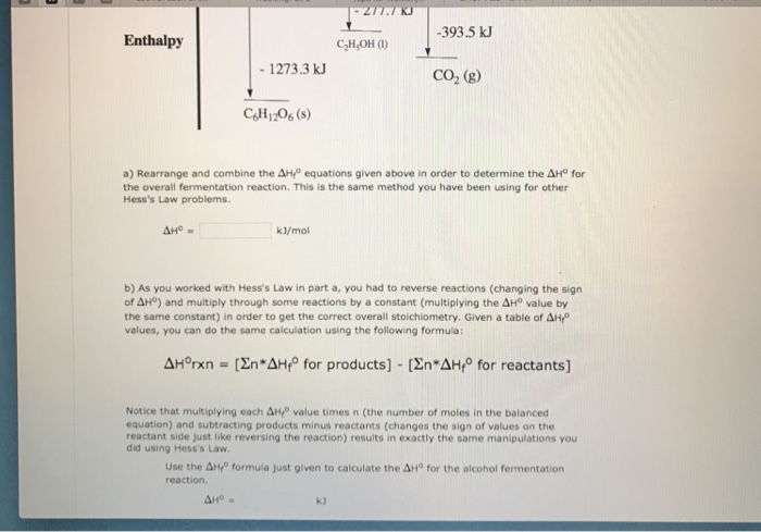 Solved Enthalpy CHsOH (1) -393.5 k 그 1273.3 k CO2 (g) | Chegg.com