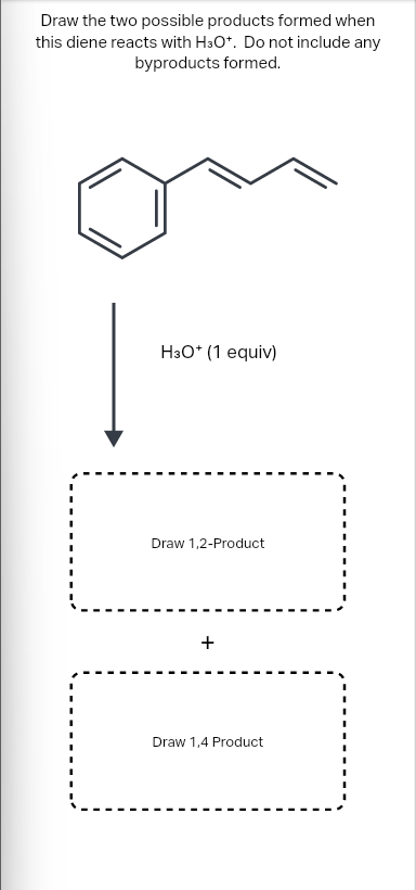 Solved Draw the two possible products formed when this diene | Chegg.com