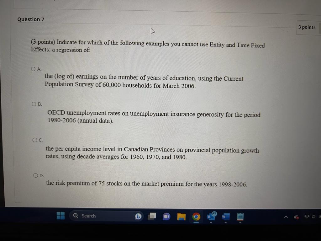 Solved (3 points) Indicate for which of the following | Chegg.com