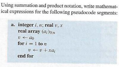 Solved Jsing summation and product notation, write | Chegg.com