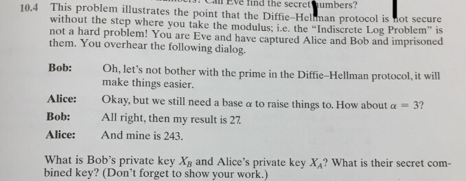 Solved Cail Eve lind the secretumbers? 10.4 This problem | Chegg.com