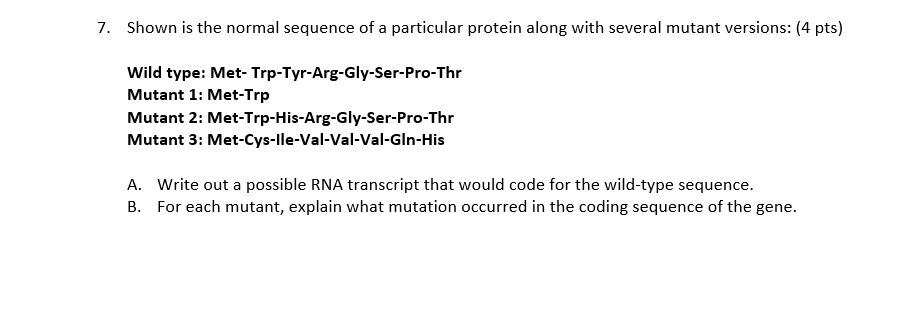 7. Shown is the normal sequence of a particular | Chegg.com