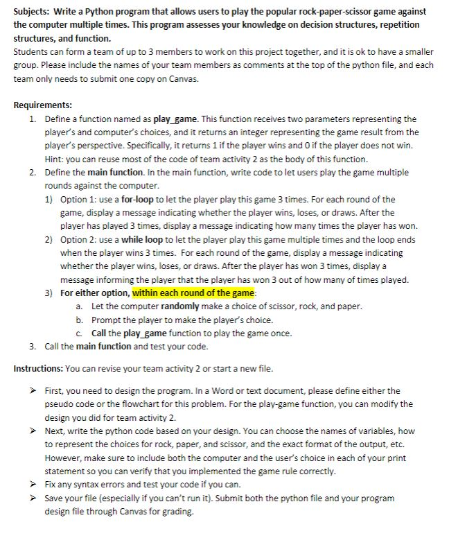 Solved Subjects: Write a Python program that allows users to | Chegg.com