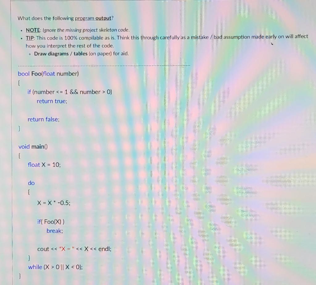 Solved What Does The Following Program Output Note 