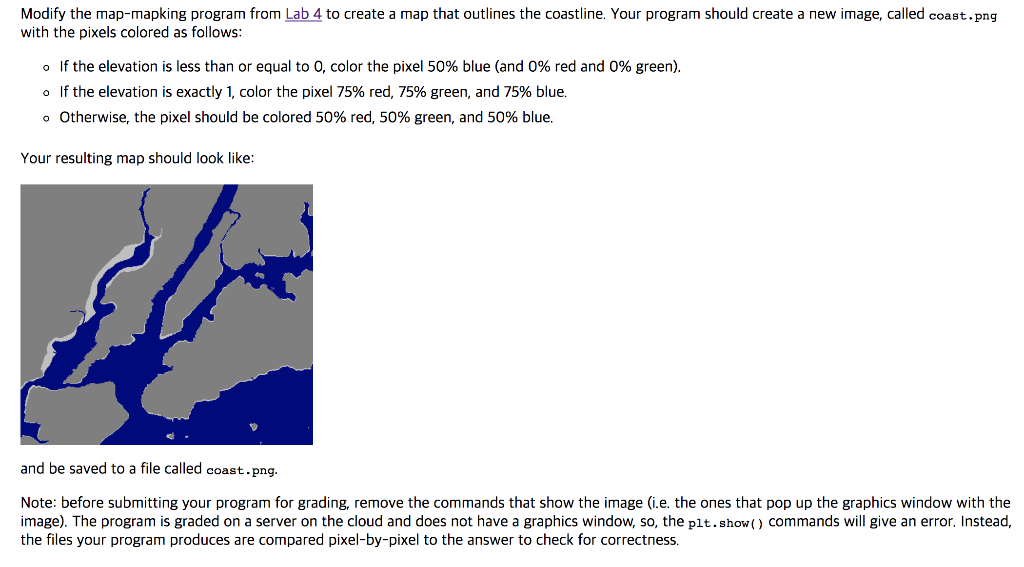 Solved Modify Map Mapking Program Lab 4 Create Map Outlines Coastline Program Create New