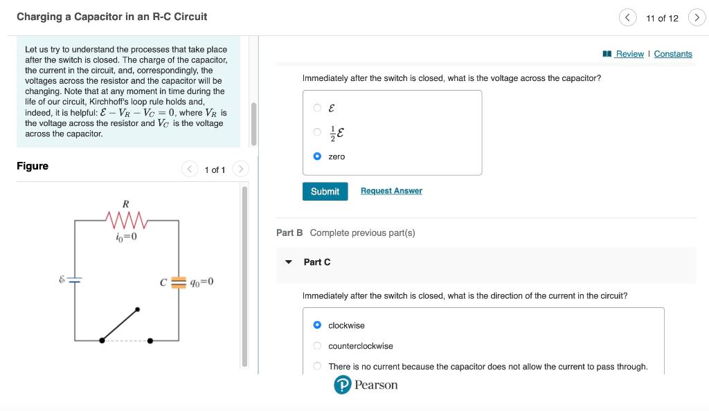 Solved Charging a Capacitor in an R-C Circuit Let us try to | Chegg.com