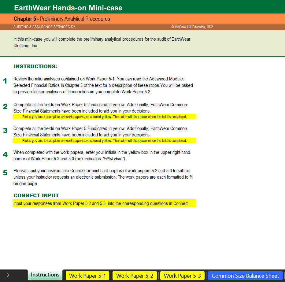 EarthWear Hands-on Mini-case Chapter 5 - Preliminary | Chegg.com