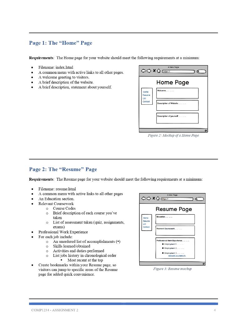 Solved CREATE A HOME PAGE NAME IT index.html AND INSIDE | Chegg.com